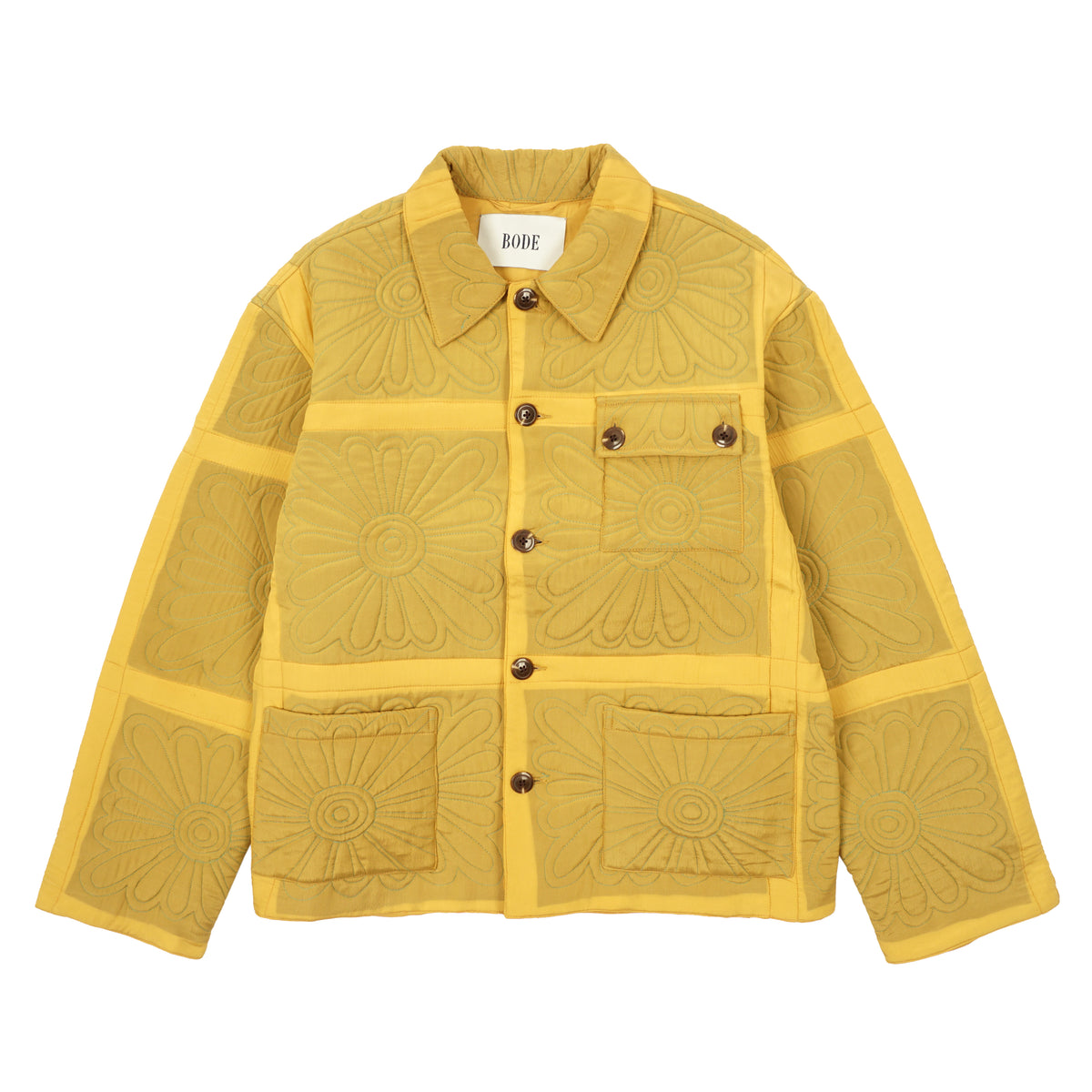 BOTANIC SHADOW QUILT JACKET "TAN GREEN" – ANNMS Shop